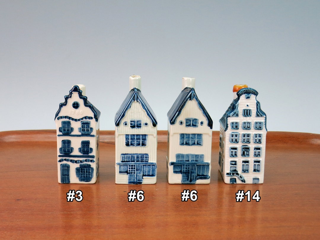 Choice of KLM Blue Delft Miniature Houses #3 #6 #14 - Klm Rynbende ...