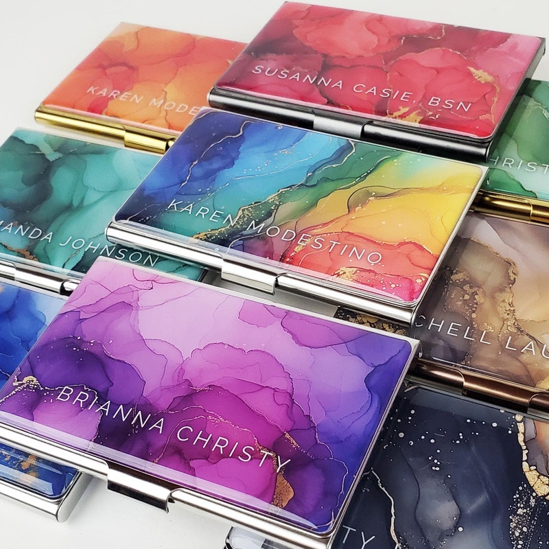 Business Card Case Purple Design - Etsy UK