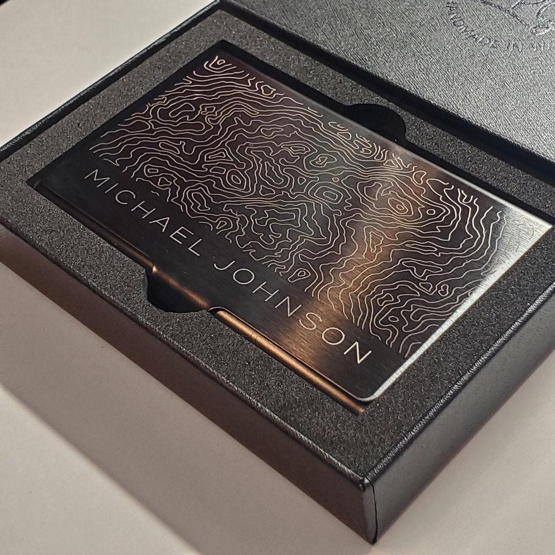 Mens Business Card Holder, Personalized Card Case Professional Card ...