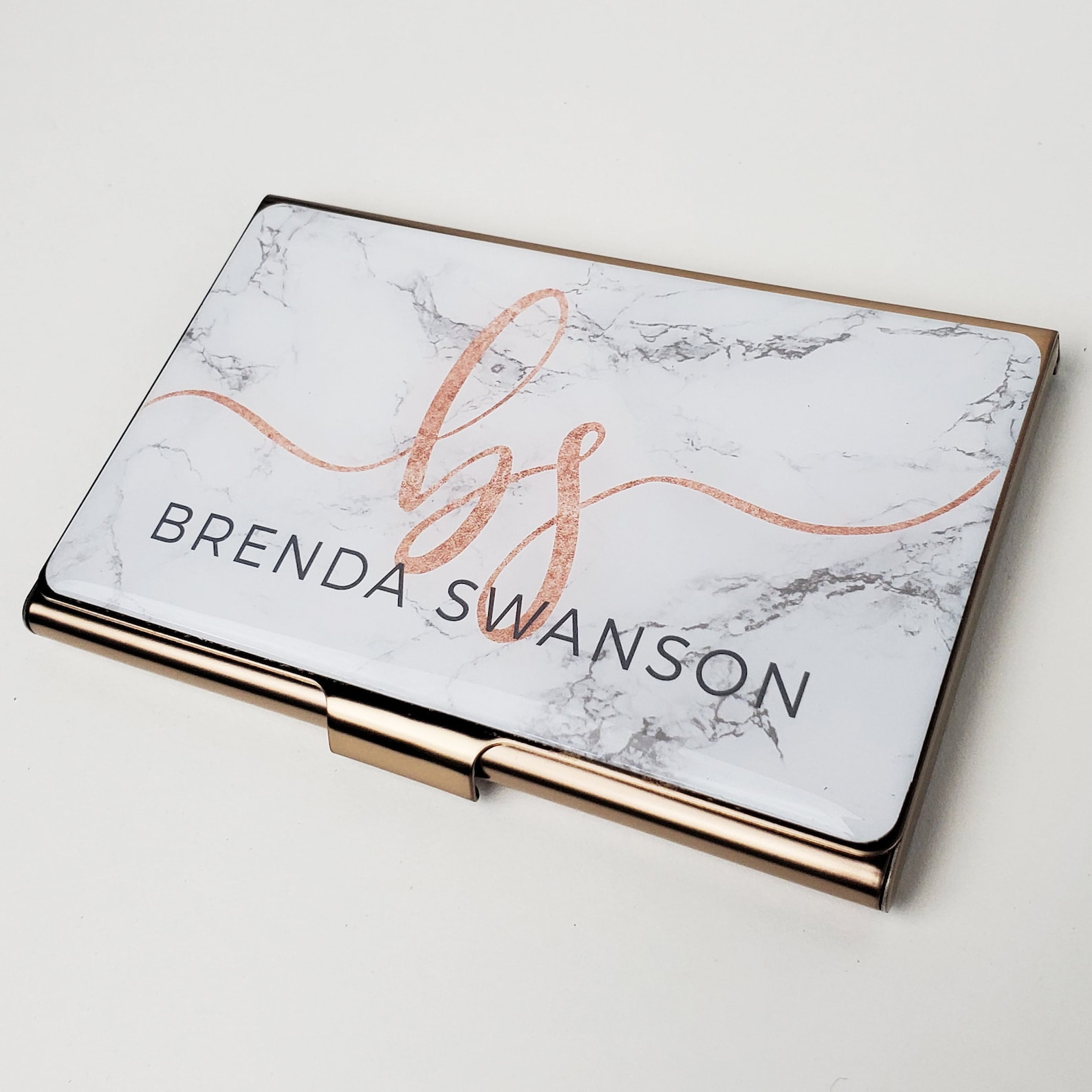 Personalized Business Card Case Marble Business Card Holder - Etsy