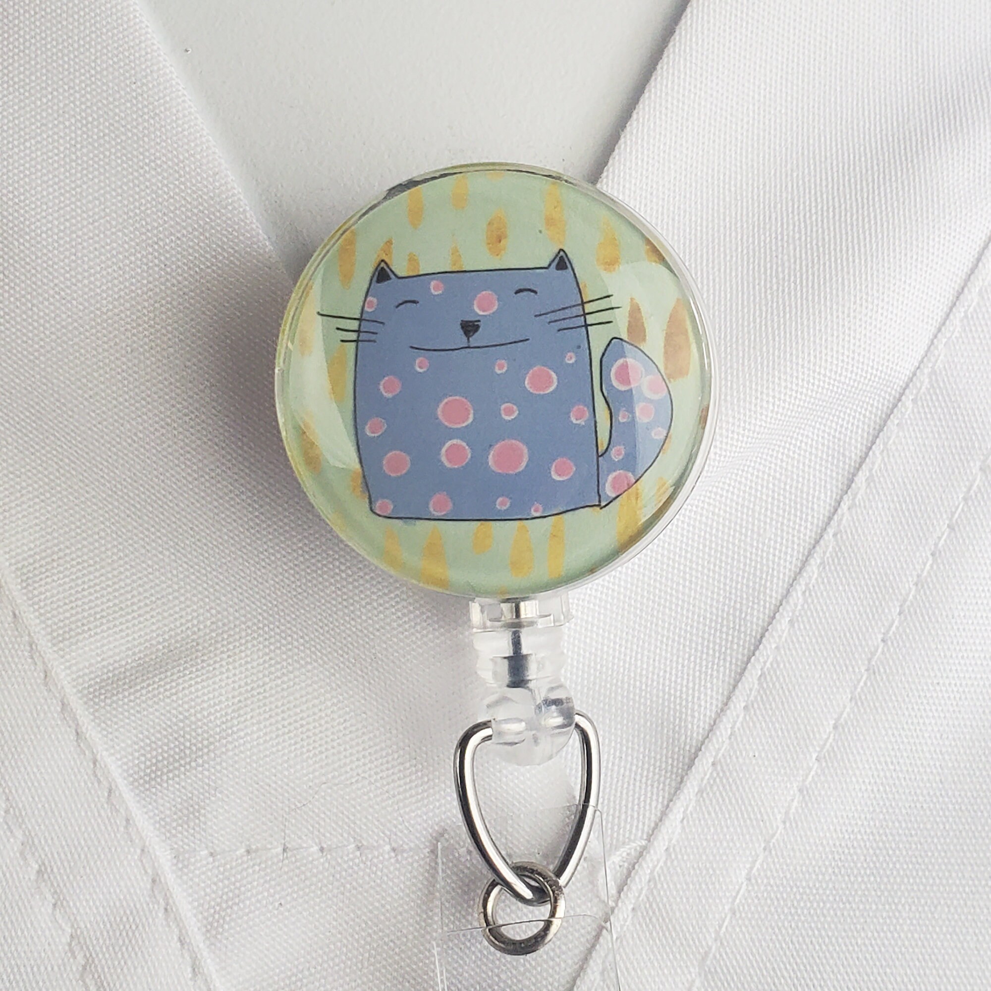 Badge Reel Cat Retractable Badge Holder Cute ID Badge Clip | Etsy Badge Reel Cat Retractable Badge Holder Cute ID Badge Clip | Etsy