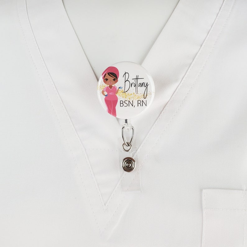 Personalized Nurse Badge Reel Custom Avatar Character Nurse - Etsy