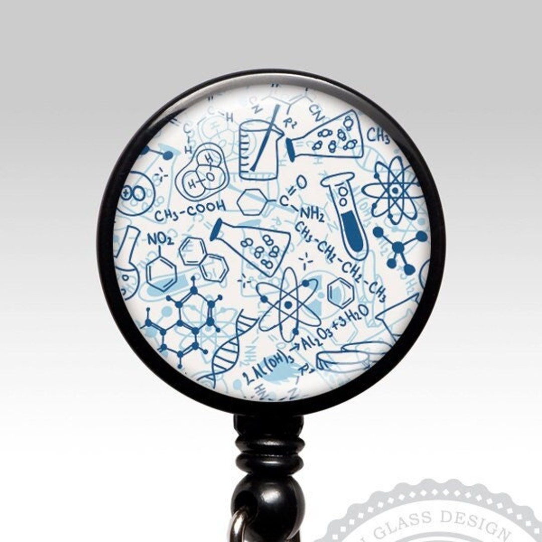 Personalized Science Geek Retractable ID Badge Holder Chemistry Teacher ...