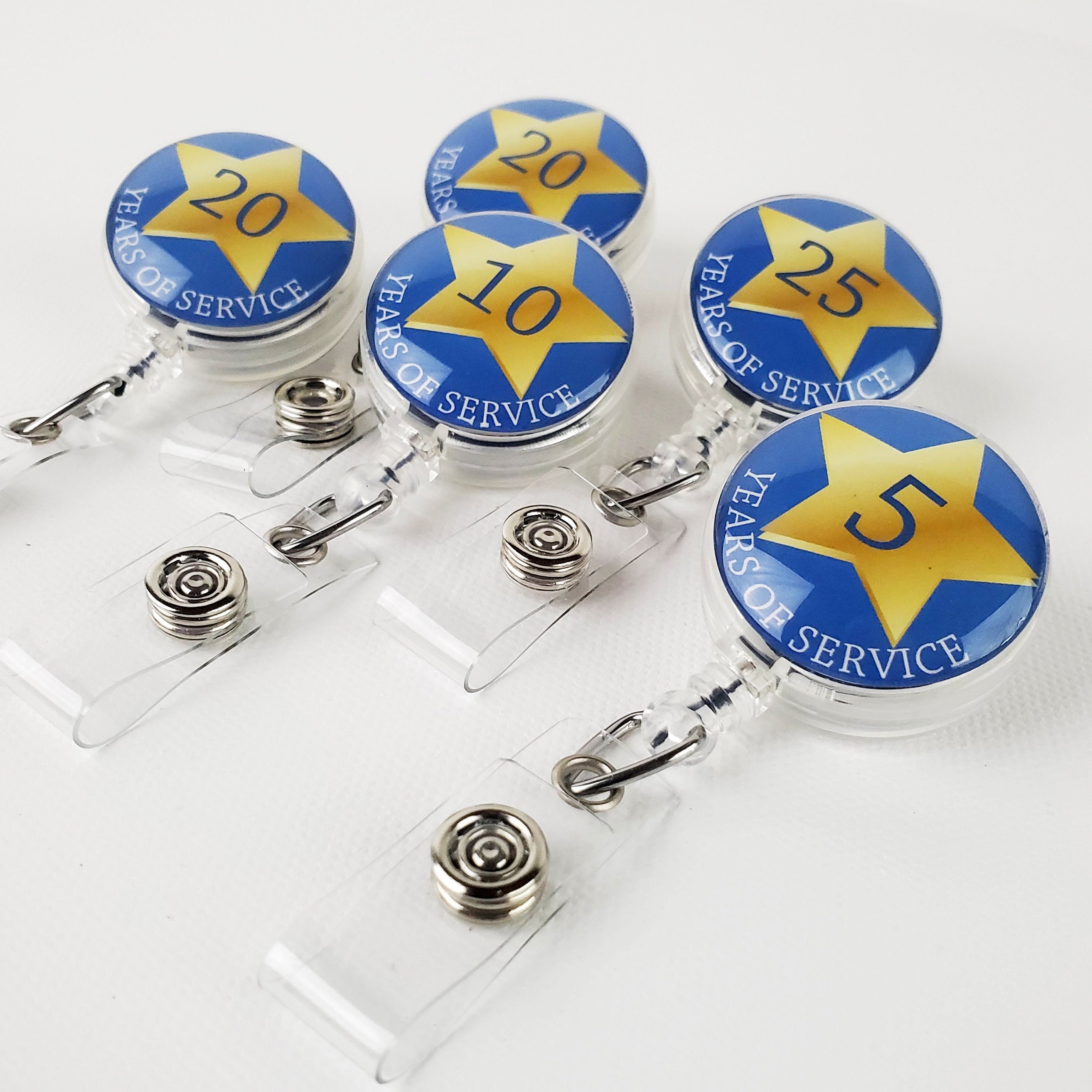 Years of Service Pins Years of Service Badges Retractable - Etsy UK