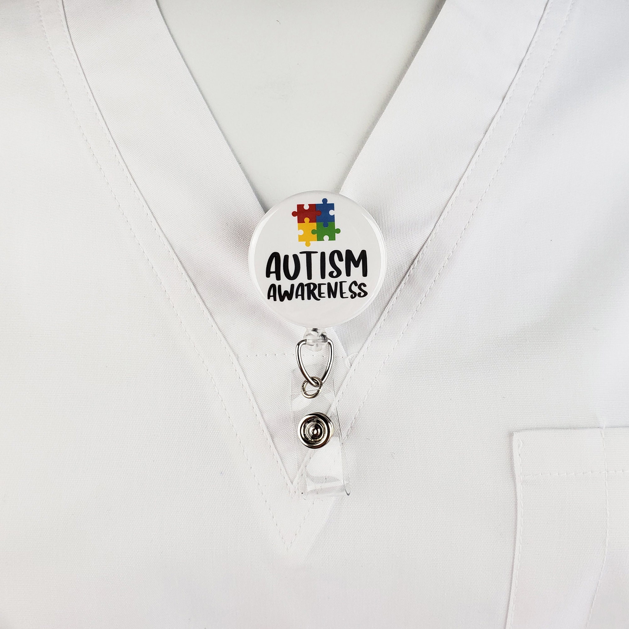 Autism Awareness Badge Reel Badge Holder Retractable Badge | Etsy