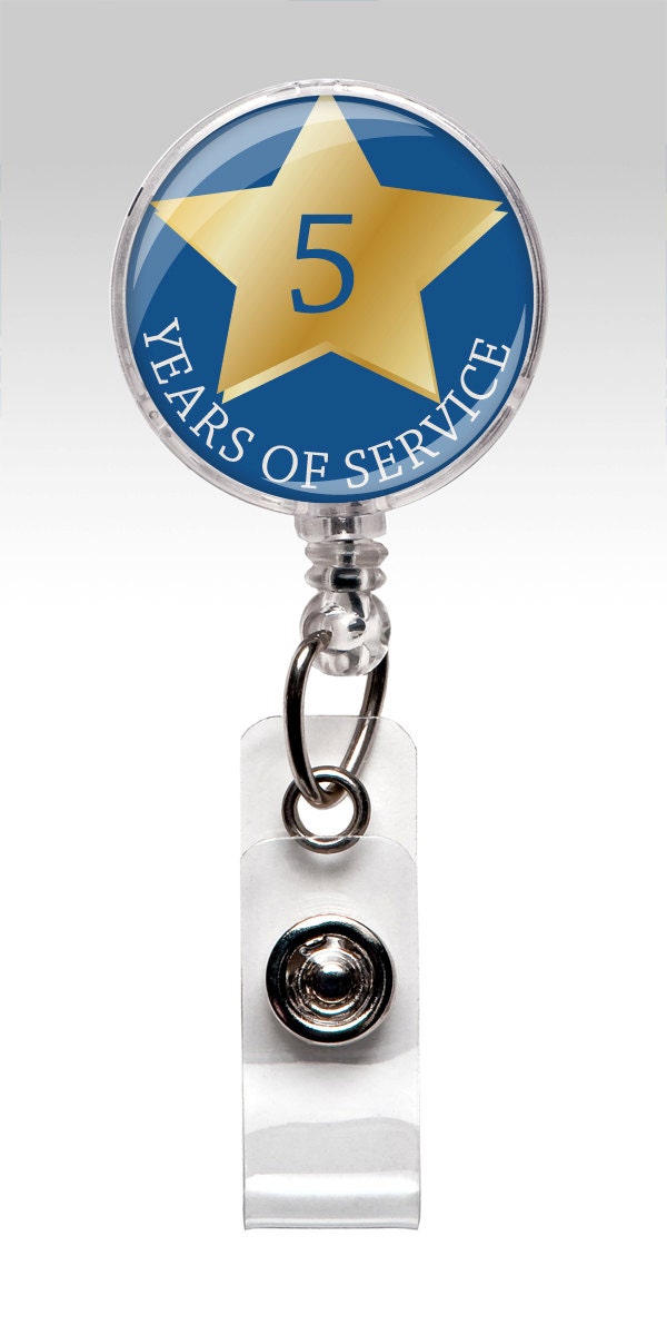 Years of Service Pins Years of Service Badges Retractable - Etsy
