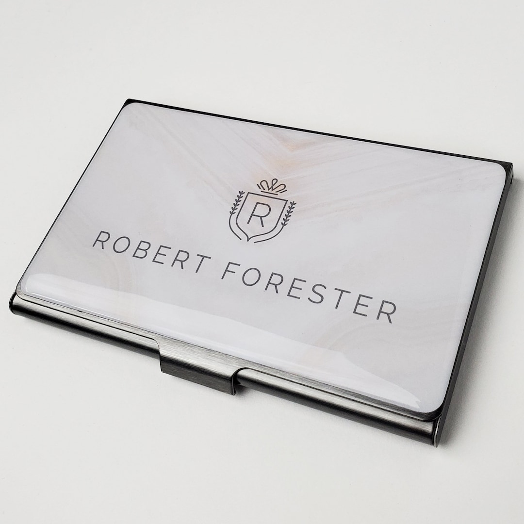 Mens Business Card Holder, Personalized Card Case, Gifts for Men, Card ...