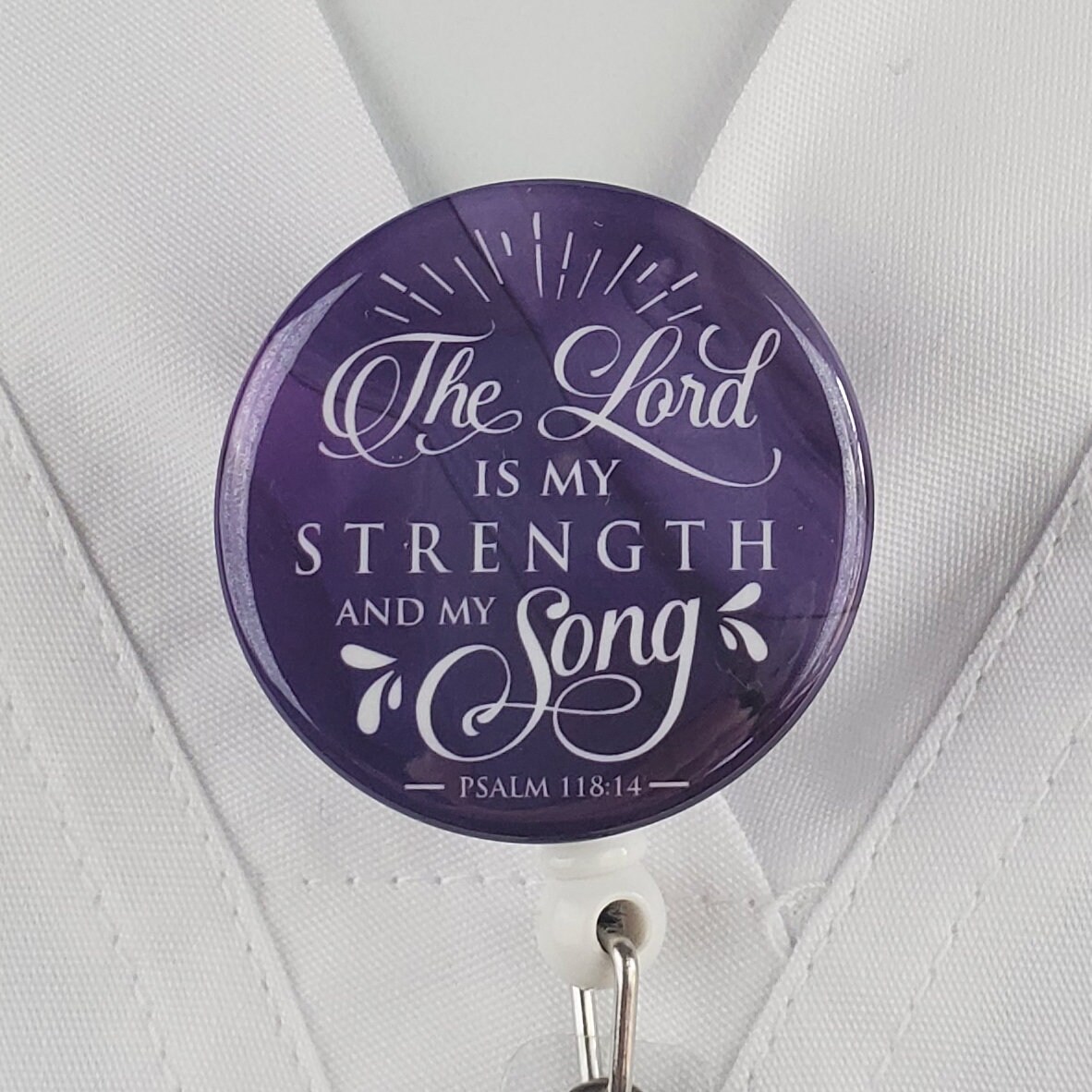 Badge Reel Retractable Religious Badge Holder Kindness Bible | Etsy