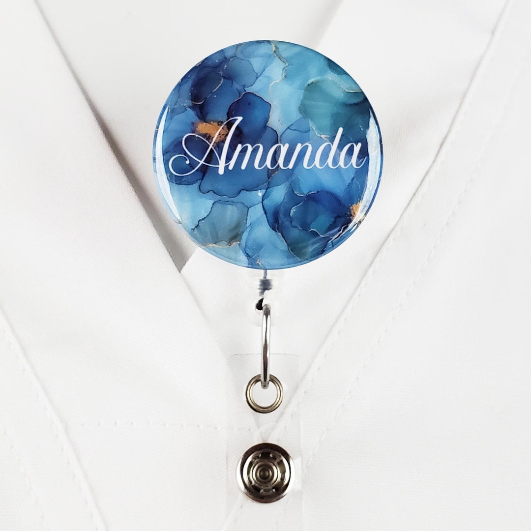 Personalized Badge Reel, Custom Retractable Badge Holder, Nurse ID Lpn ...