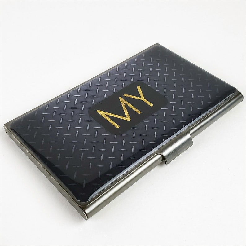 Monogram Business Card Case Personalized Mens Business Card - Etsy