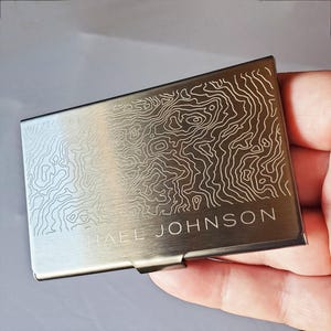 Mens Business Card Holder, Personalized Card Case Professional Card ...