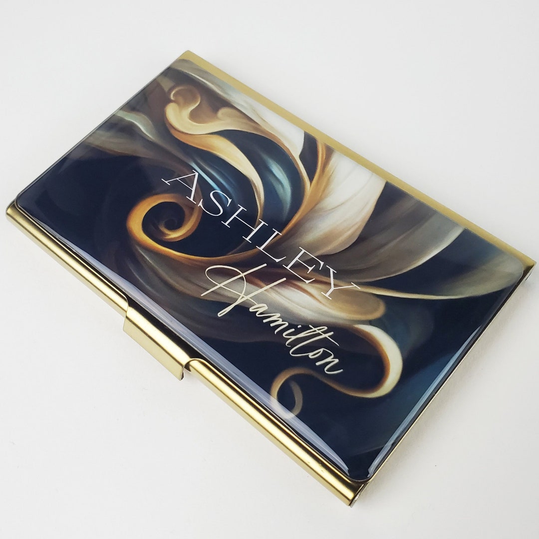 Custom Business Card Holder, Gold Card Case, Gift for Her, Trendy ...