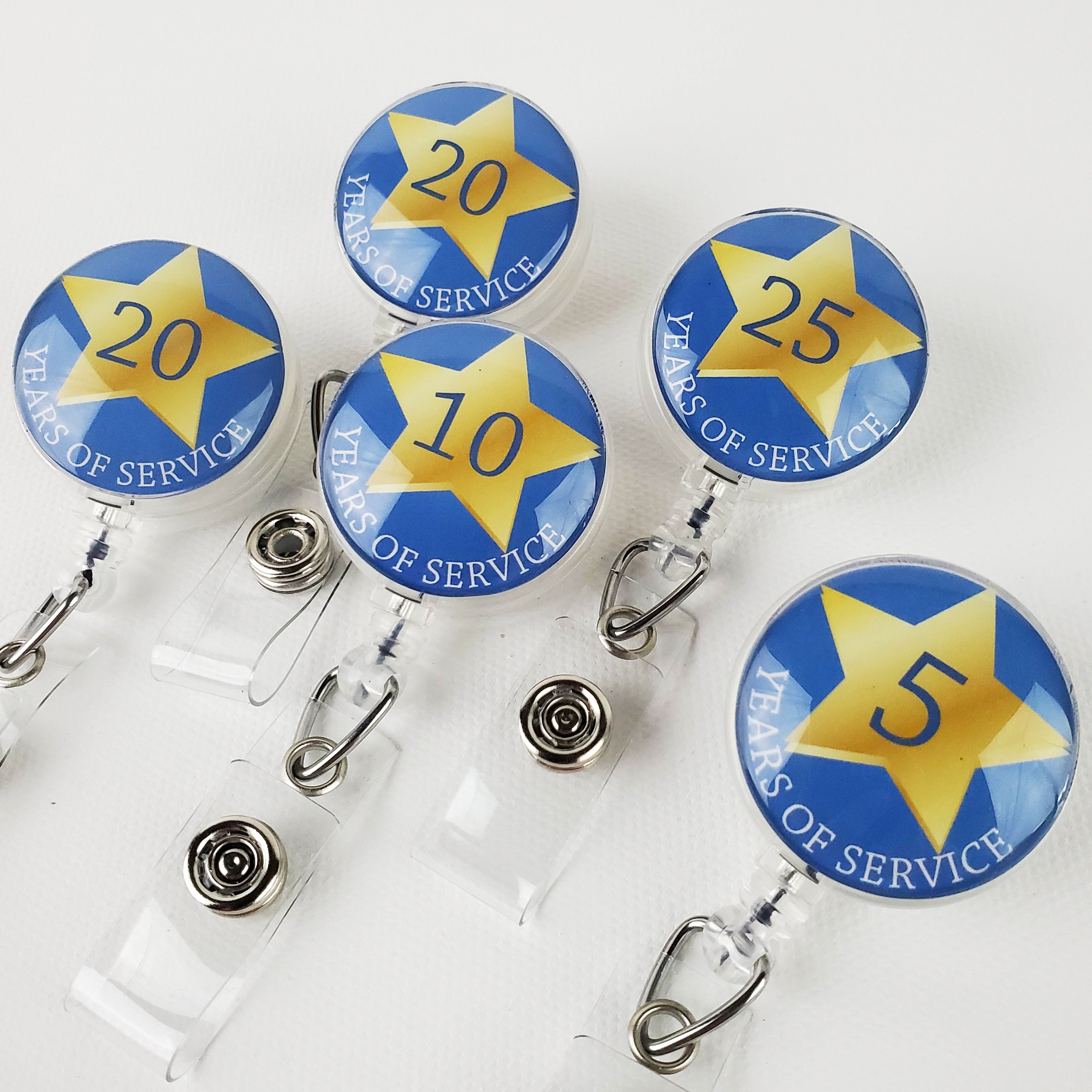 Years of Service Pins Years of Service Badges Retractable - Etsy UK