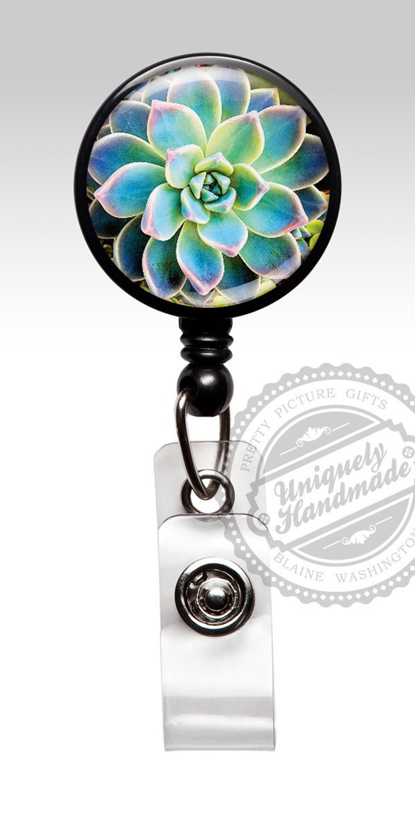Flower Badge Reel Succulent Plant Retractable Badge Holder - Etsy