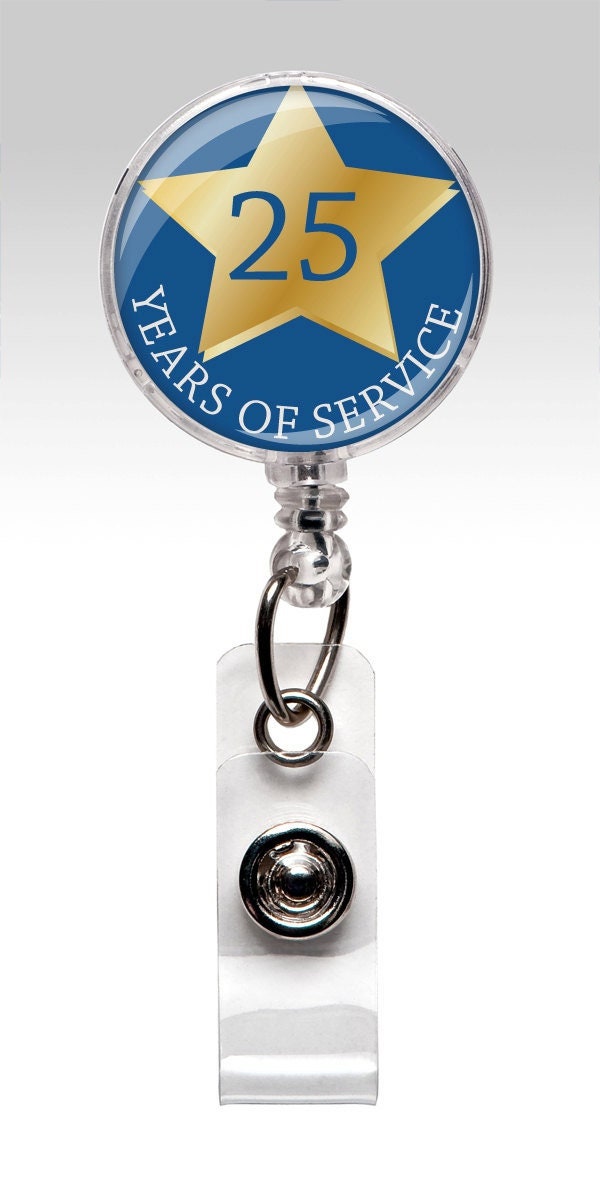 Years of Service Pins, Years of Service Badges, Retractable Badge Reel ...