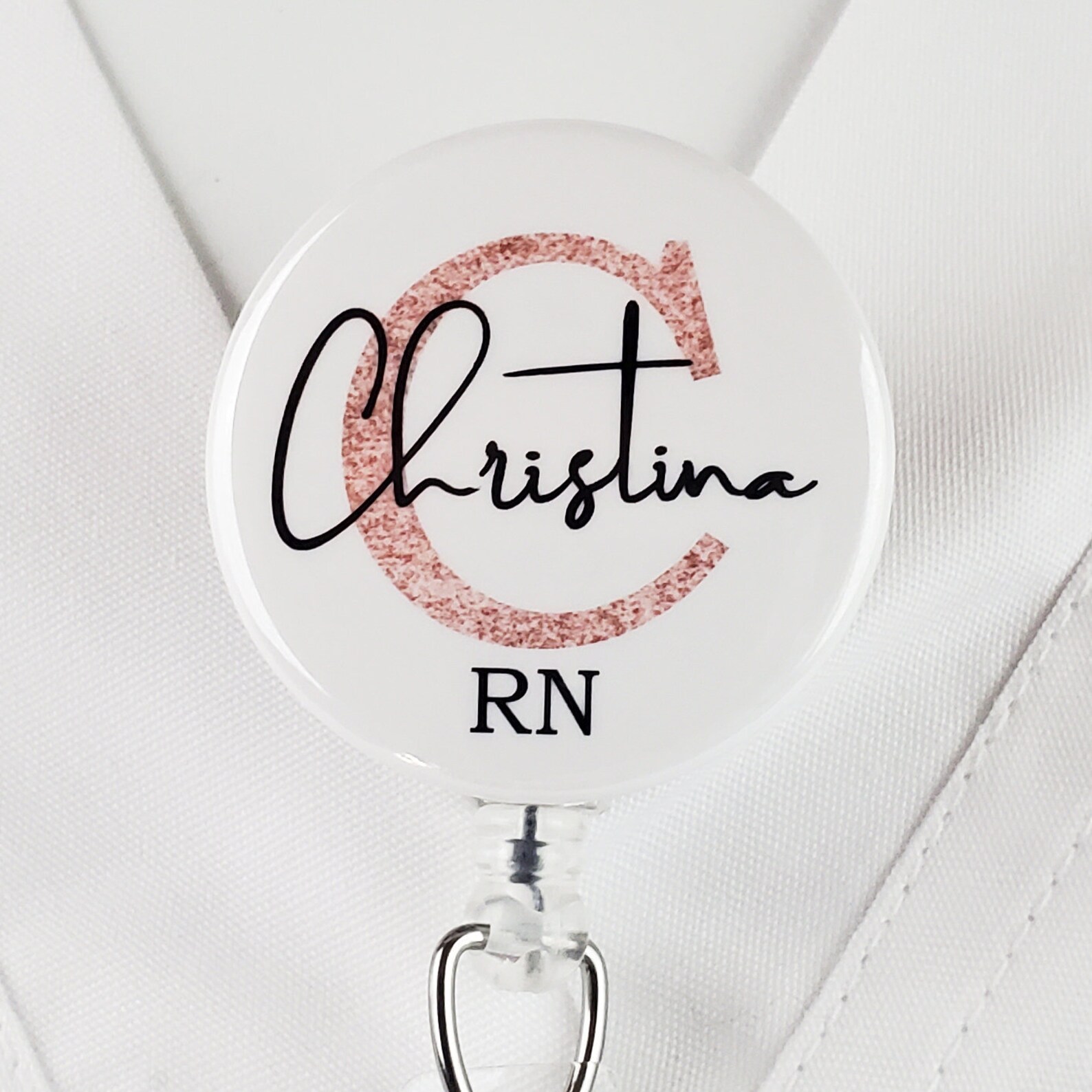 Custom Badge Reel Personalized Nurse ID Tag RN LPN Doctor | Etsy