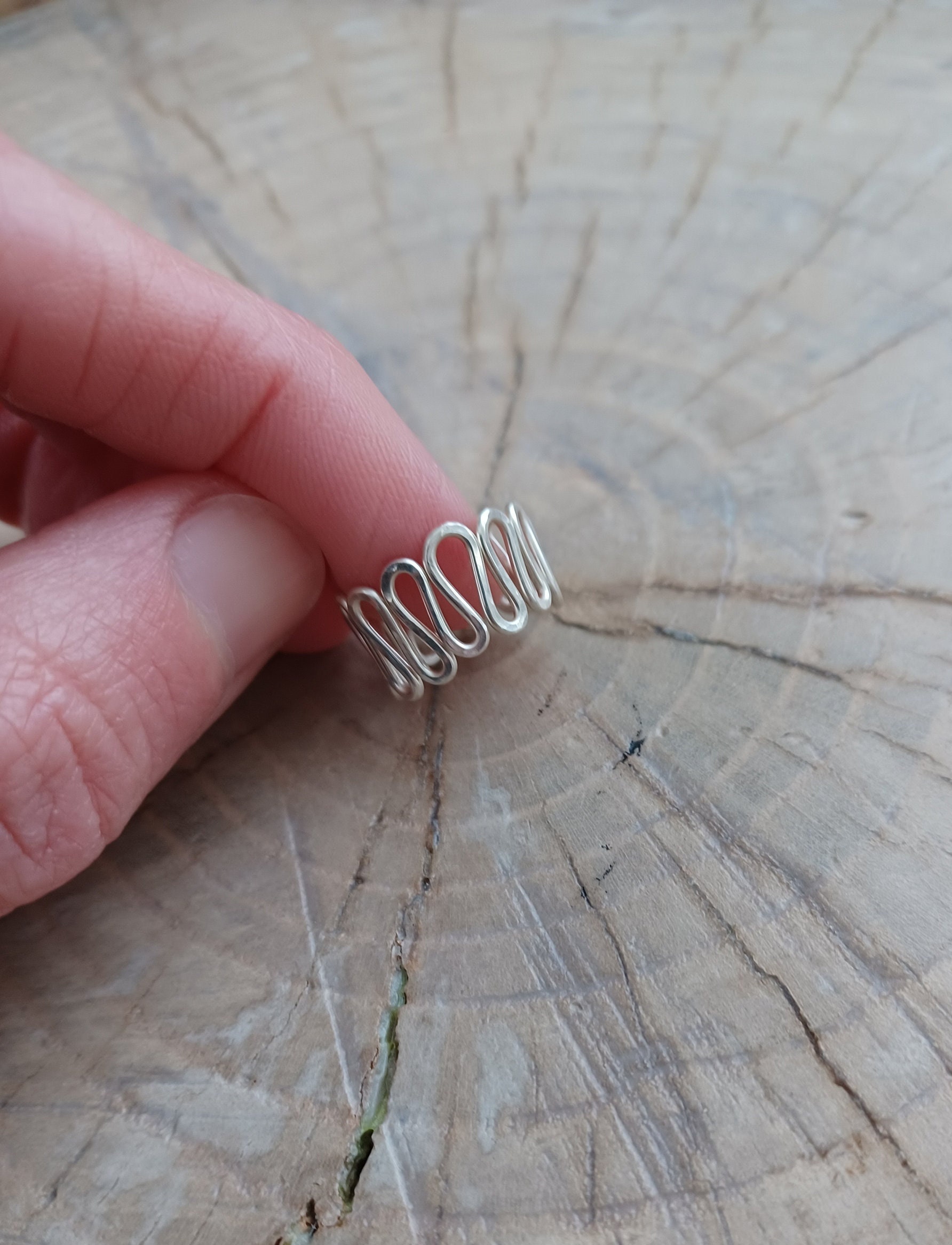 Toe Ring... "life's Journey" Wire Wrapped Hammered Silver Toe Ring. - Etsy
