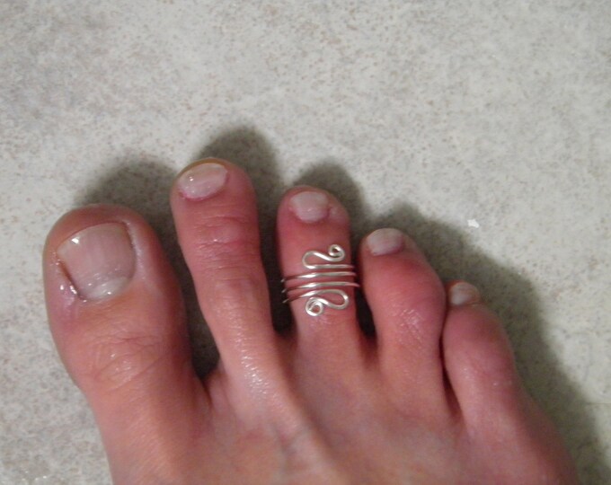 Toe Ring... "ocean Waves" Handmade Silver Toe Ring. - Etsy