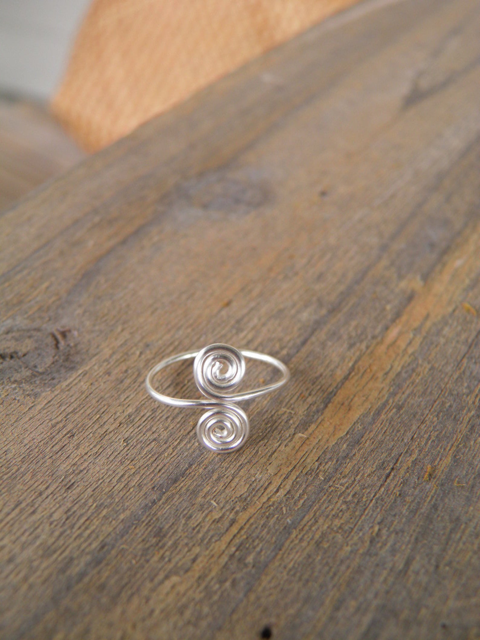 Toe Rings... "tumble Weeds" Cute Little Spiral Toe Ring in Silver. - Etsy
