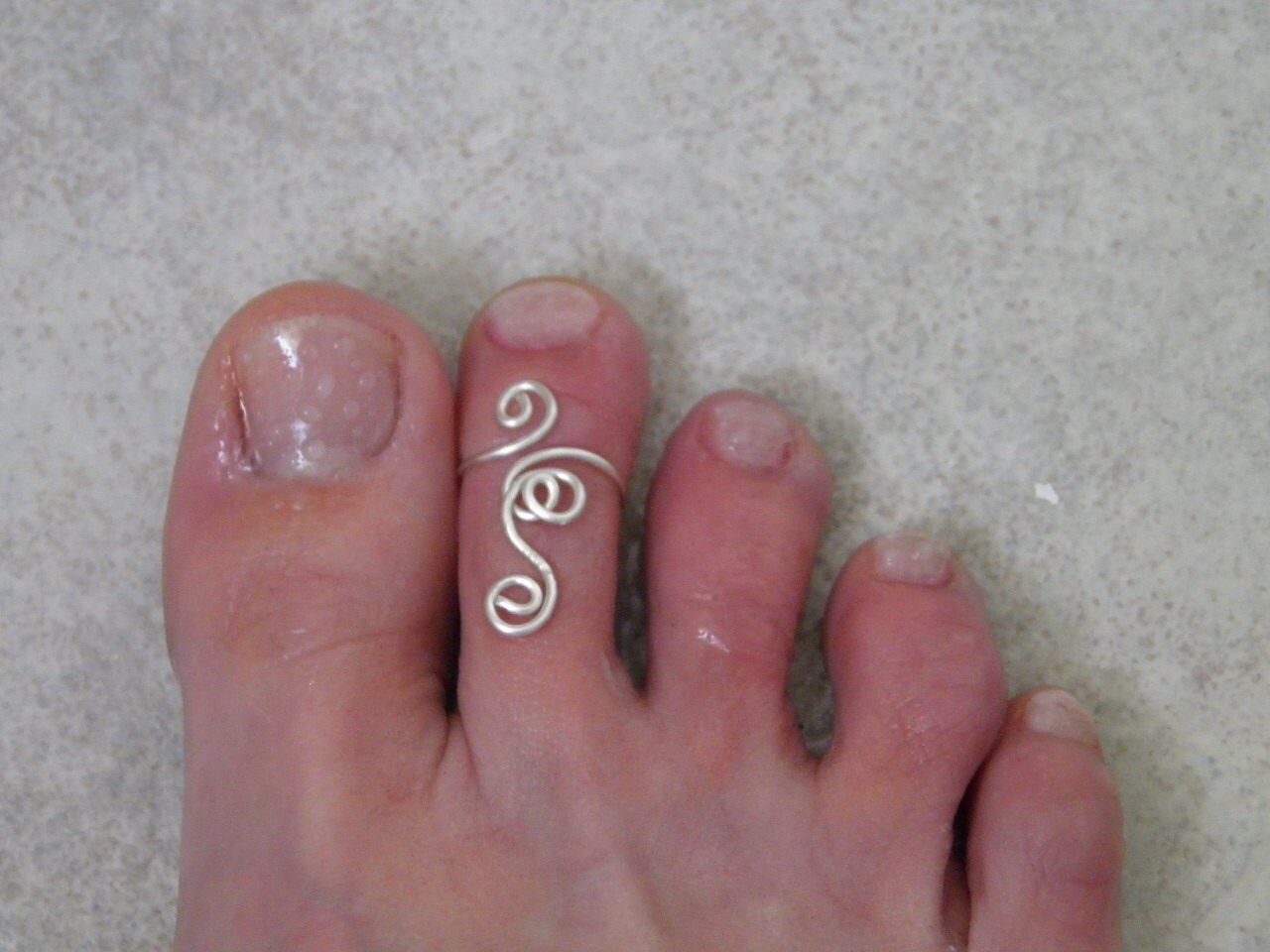 Toe Ring... "whimsical" Silver Wire Wrapped Toe Ring. - Etsy UK