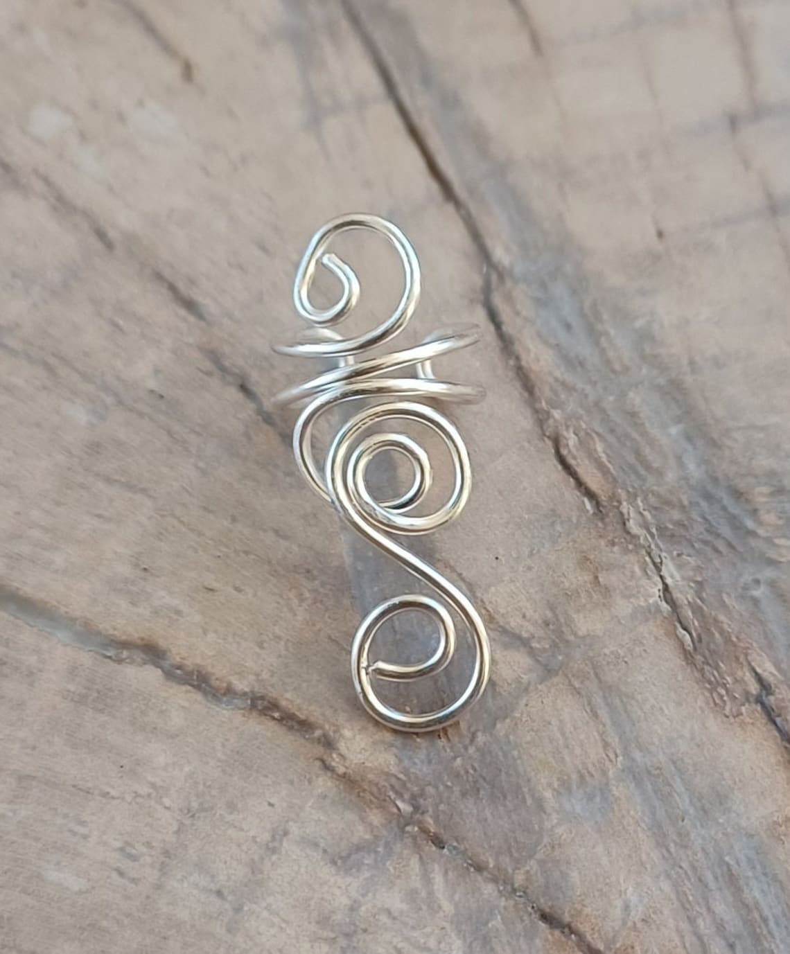 Ear Cuff... "whimsical" Silver Wire Wrapped Ear Cuff. - Etsy