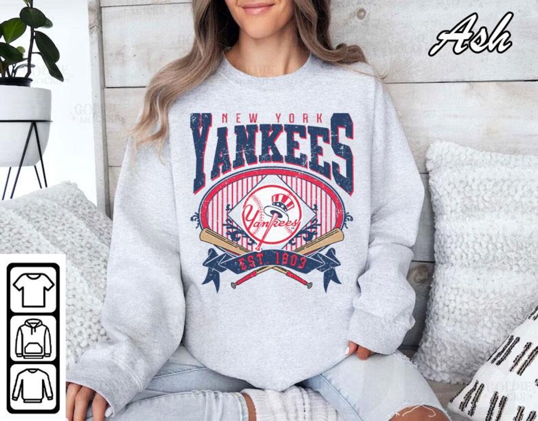 Vintage New York Yankees Bugs Bunny Gray Sweatshirt Medium Baseball ...