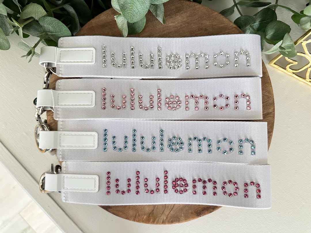 Bedazzled Lululemon Never Lost Keychain - White/silver Drop - Etsy