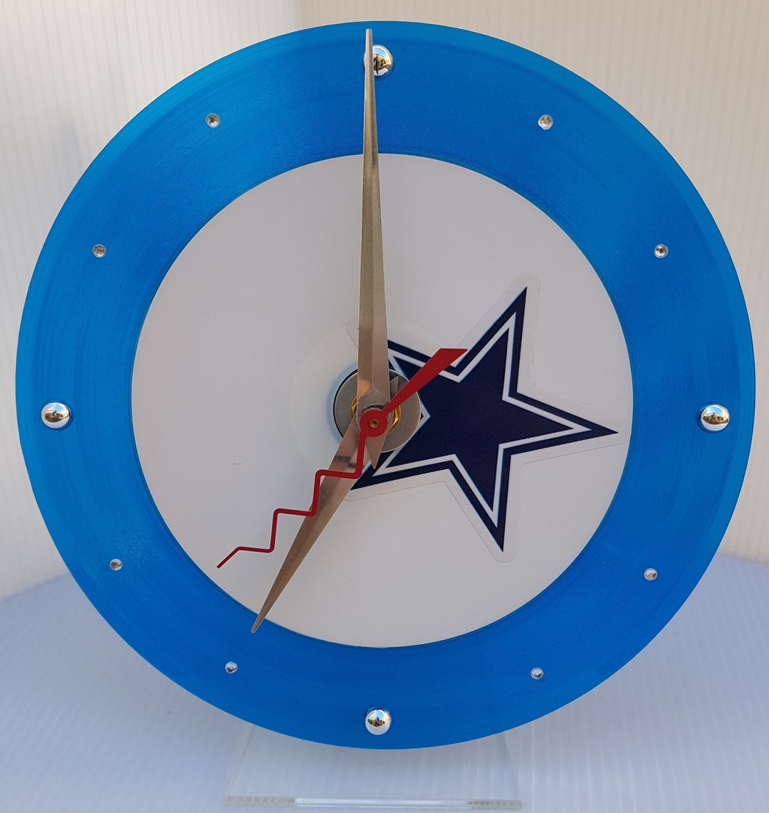 Dallas Cowboys Clock W/ 45 Rpm Record & a White Cd - Cool Clock!! - Etsy
