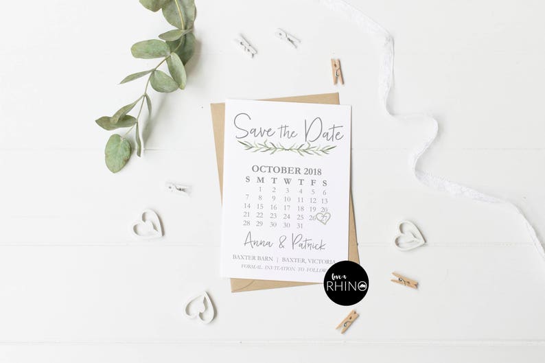 Save the Date PDF Printable DIY Save the Date Modern - Etsy