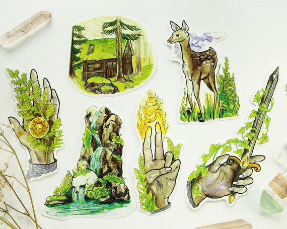 Set Stickers forest Core Bujo Bullet Journal - Etsy