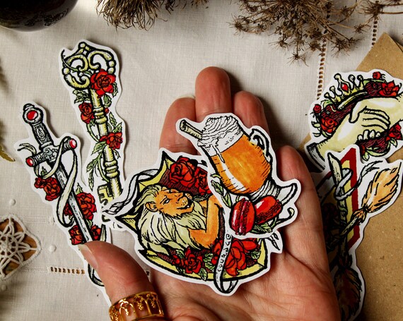 Stickers Set LION HOUSE bujo bullet journal grimoire witchy pack bundle ...