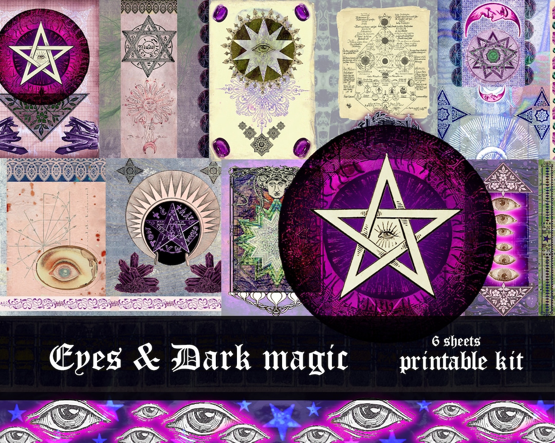 Ojo imprimible y magia oscura Kit imprimible set pack diario basura ...