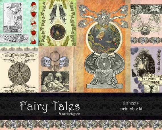 Printable Fairy Tales Fantasy Kit Set Pack Junk Journal | Etsy