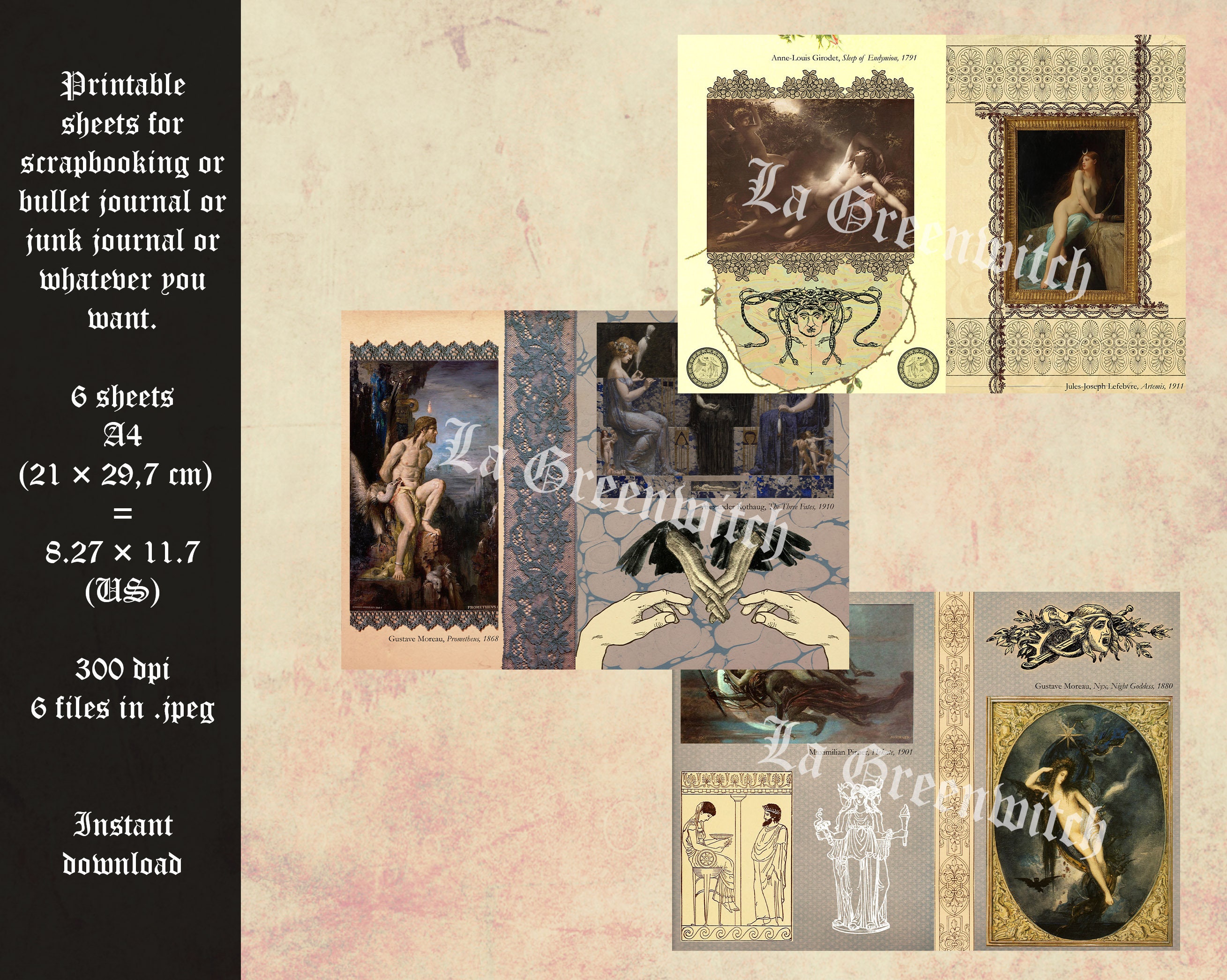 Printable Greek Mythology I Art History Based Kit Set Junk - Etsy