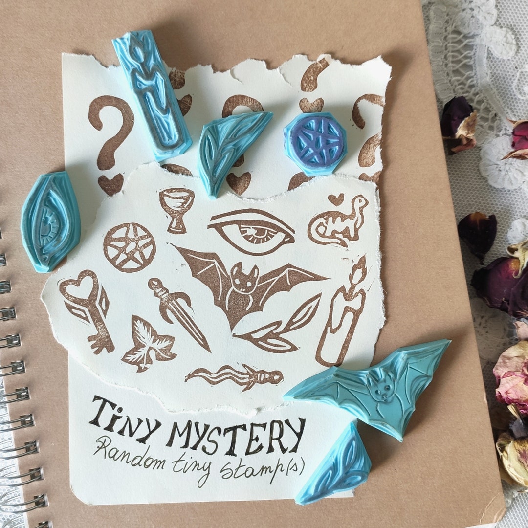 Stamp Mystery Bag. Lucky Dip Tiny Stamp. Choose at Random. Hand ...