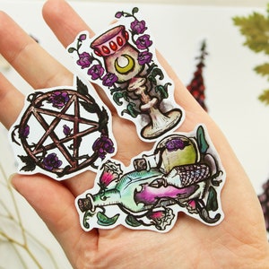 Set 10 Stickers "goth Witch" for Bujo Bullet Journal Grimoire Wicca ...