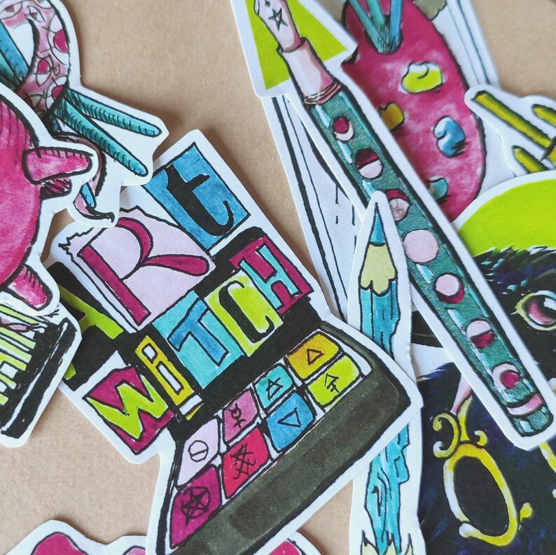 Set 11 Stickers "artwitch" for Bujo Bullet Journal Grimoire Wicca ...
