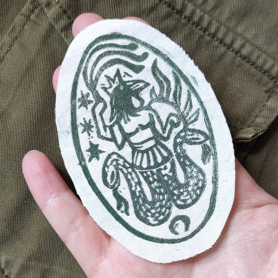 Patch Linogravure Abraxas Occult Gnostic Dark God Deity Gnosis Demon ...