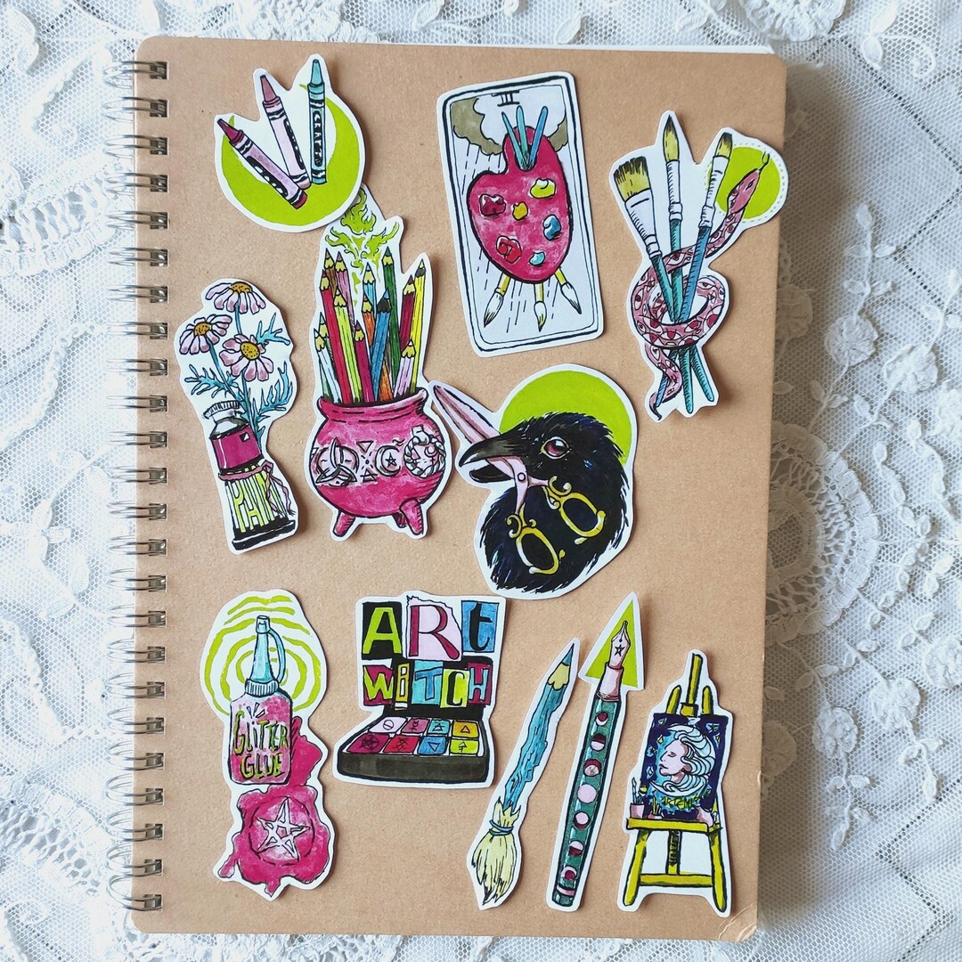 Set 11 Stickers artwitch for Bujo Bullet Journal Grimoire Wicca ...