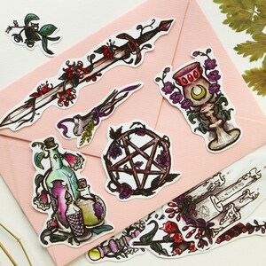 Set 10 Stickers "goth Witch" for Bujo Bullet Journal Grimoire Wicca ...