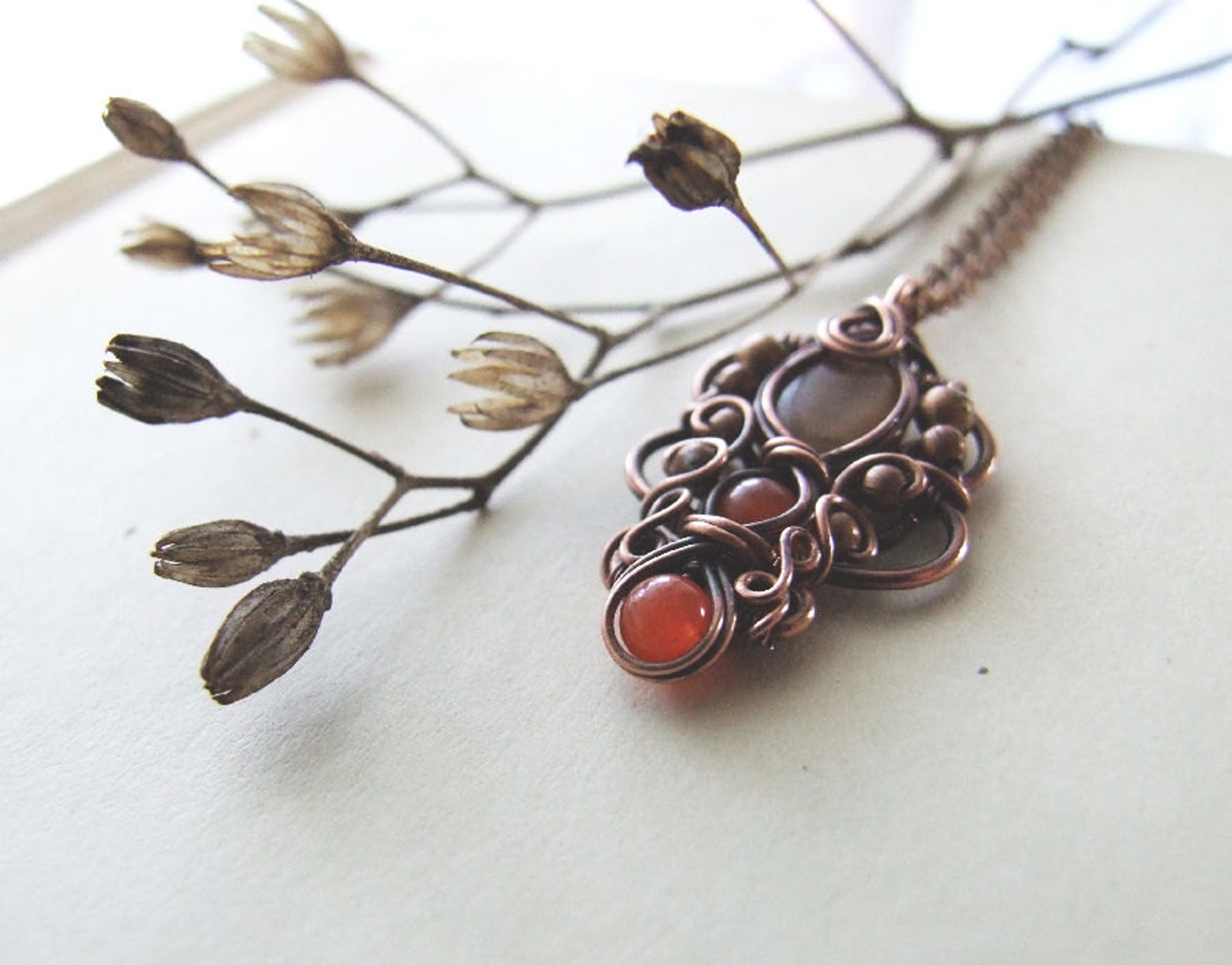 Pendant Tutorial, Wire Wrapping Pattern, Autumn Jewelry Tutorial, DIY ...