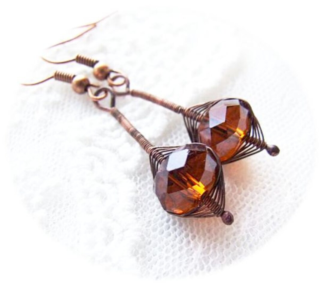 Wire Wrapped Earrings Tutorial - Easy Tutorial for Beginners - Wire ...