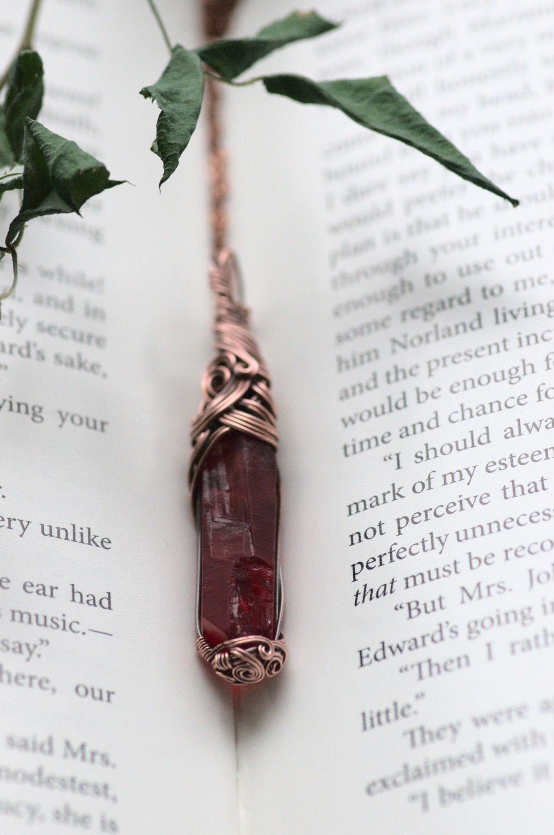 Red Crystal Necklace Tutorial Undrilled Crystal Pendant Wire | Etsy