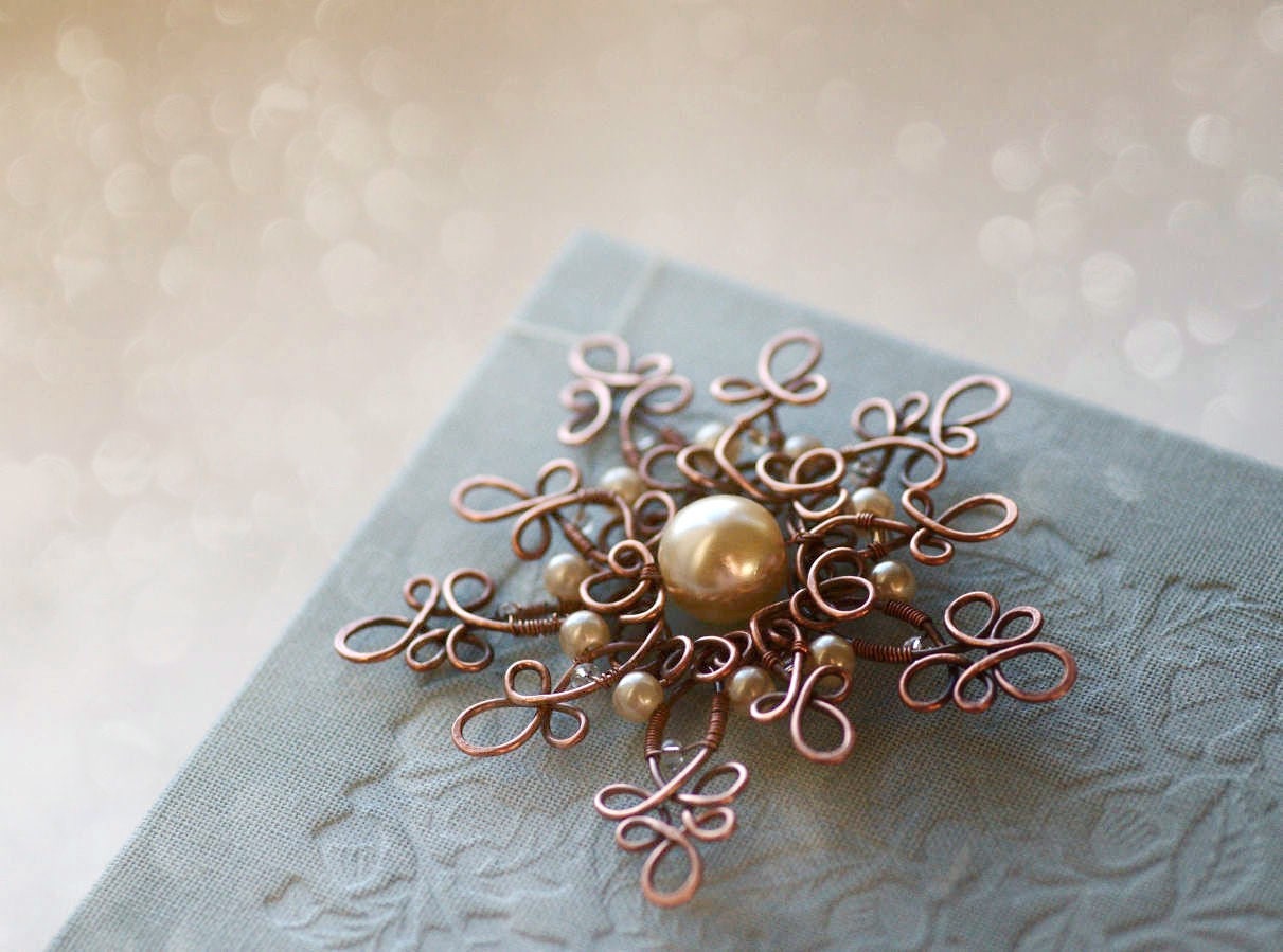 Winter Christmas Snowflake Tutorial Wire Wrapped Snowflake - Etsy