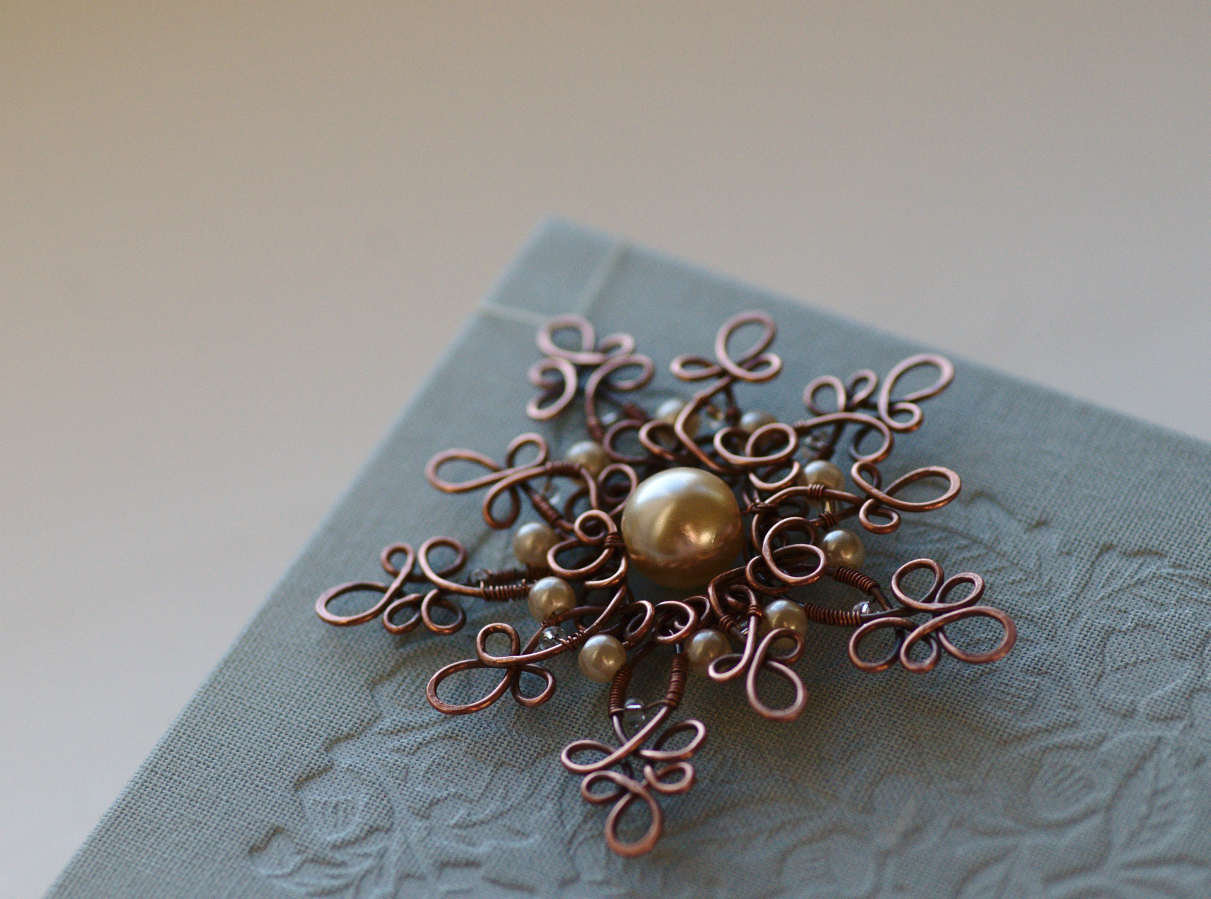 Winter Christmas Snowflake Tutorial Wire Wrapped Snowflake - Etsy