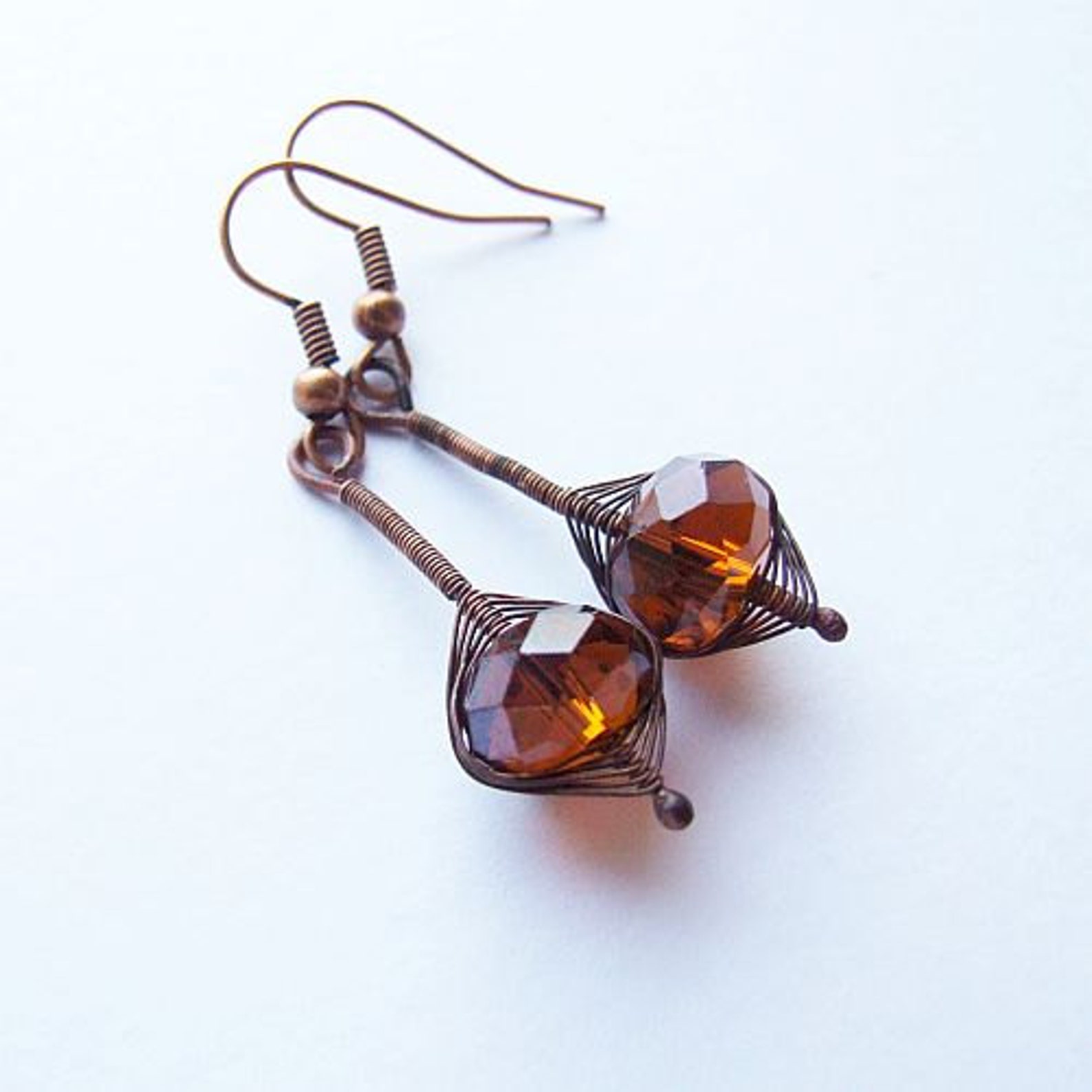 Wire Wrapped Earrings Tutorial Easy Tutorial for Beginners - Etsy