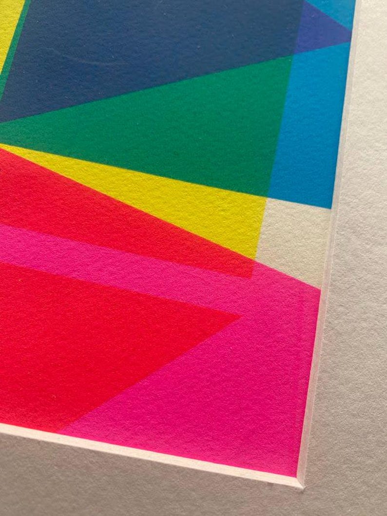 A5 Unique Screen Print - Shapes Pattern Play and Neon - Etsy