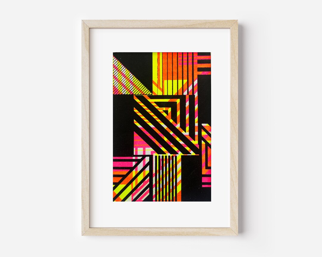 A5 Unique Screen Print - Abstract Pattern - Etsy