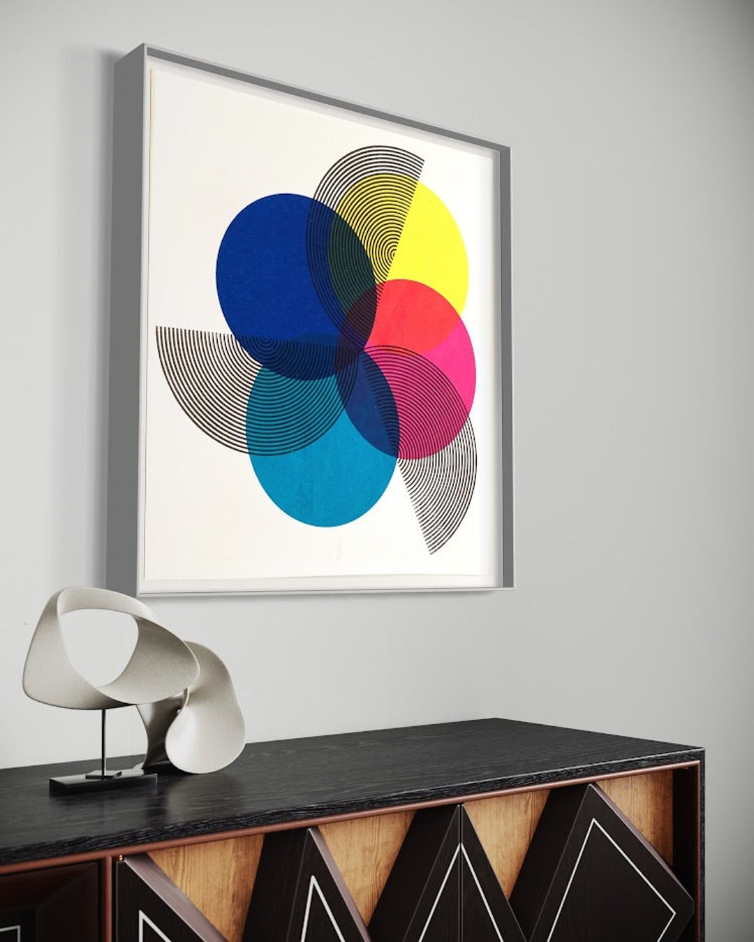 Limited Edition - Screen Print - A4 Shapes and Neon - Etsy