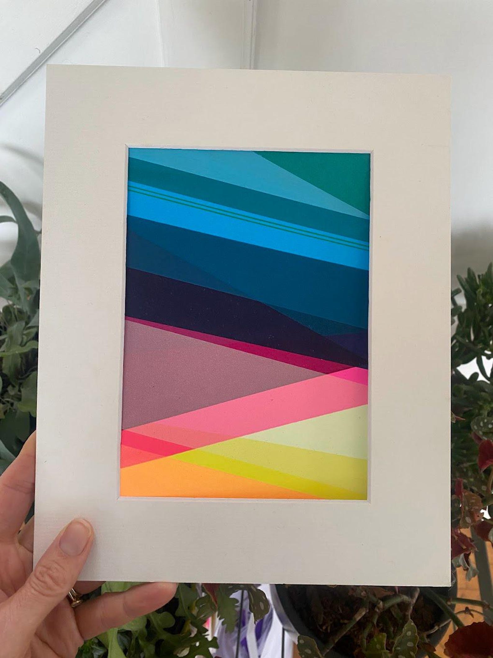 A5 Unique Screen Print - Abstract Pattern Lines Series - Etsy